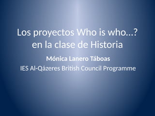WHO IS WHO PROJECTS | PPT