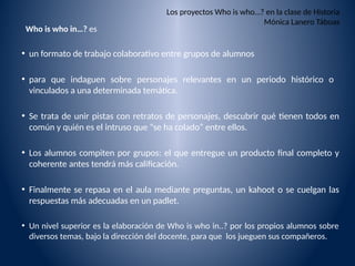 WHO IS WHO PROJECTS | PPT