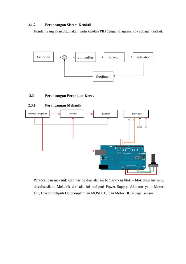 SISTEM KENDALI PID UNTUK KECEPATAN MOTOR DC BERBASIS ARDUINO DENGAN PENGUAT MOSFET DAN FEEDBACK ...