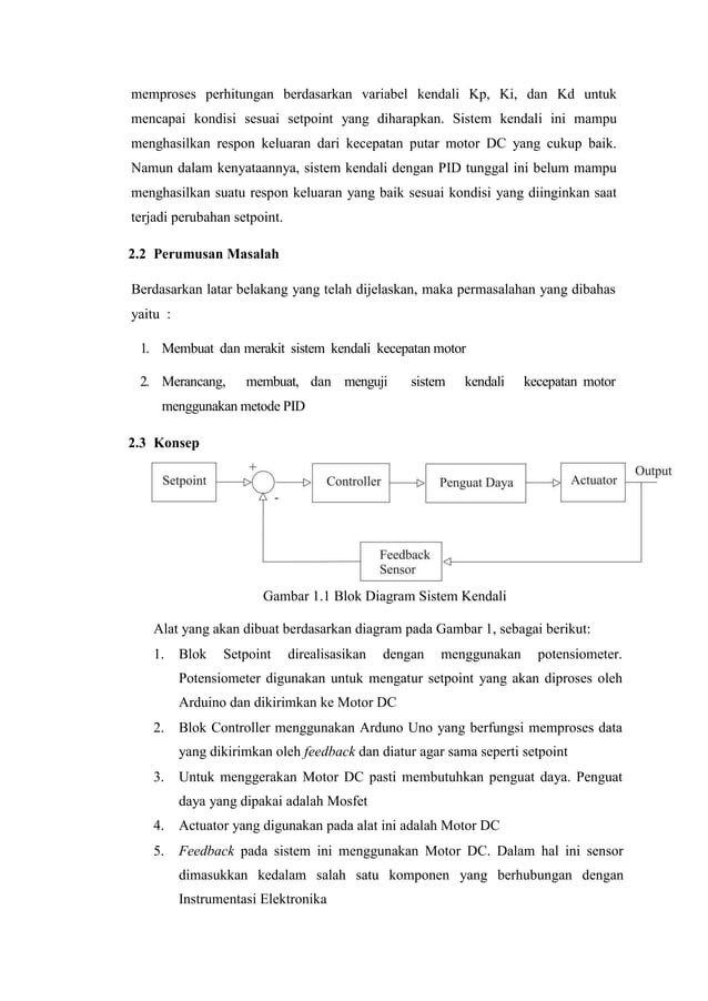 SISTEM KENDALI PID UNTUK KECEPATAN MOTOR DC BERBASIS ARDUINO DENGAN ...