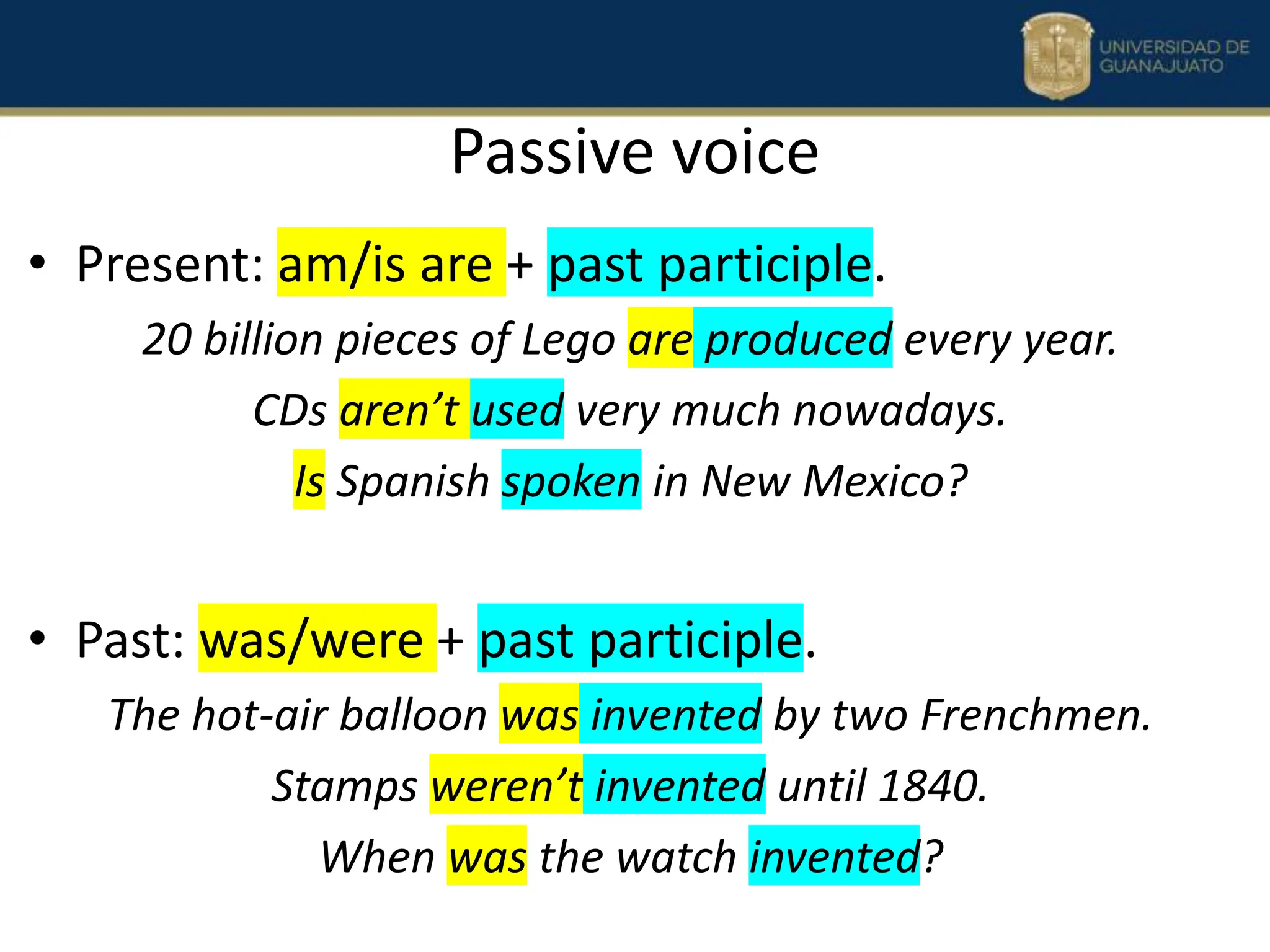 Use of Passive voice in English for Students of University | PPTX