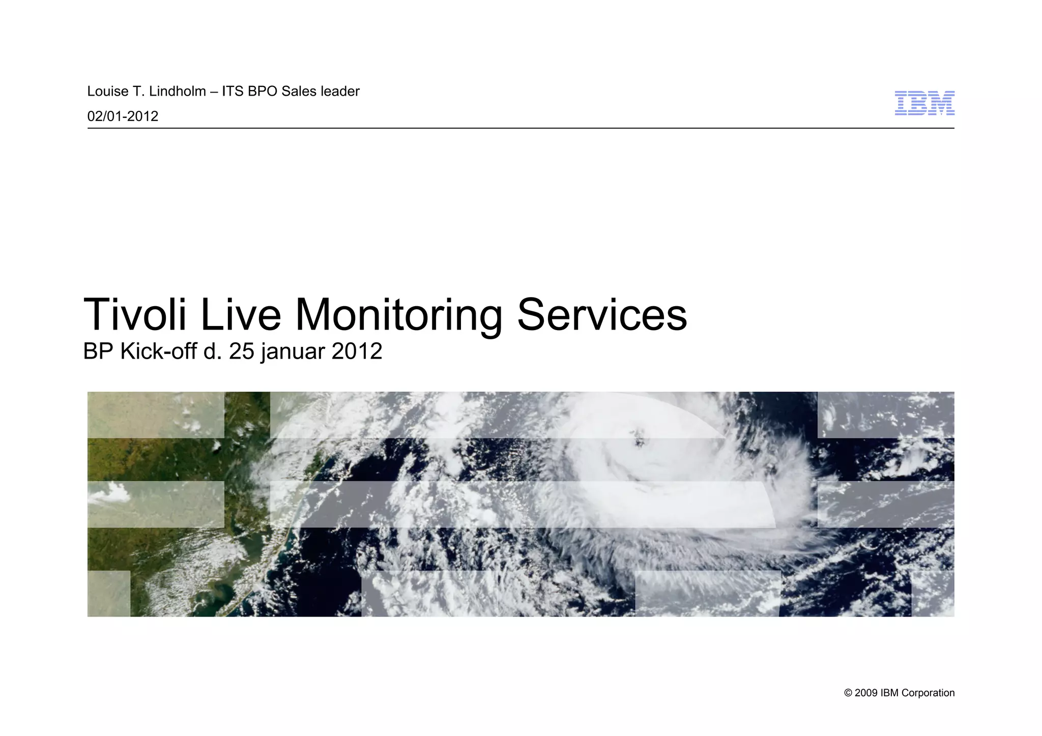 Tivoli Live Monitoring Service | PDF