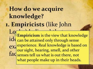 (2) Branches of Philosophy - Recognizing Human Activities thT Emanated ...
