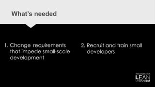 The value of small-scale development & how to enable it - Brian Falk | PPT