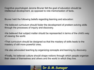 BRUNER’S THEORY OF COGNITIVE DEVELOPMENT | PPTX