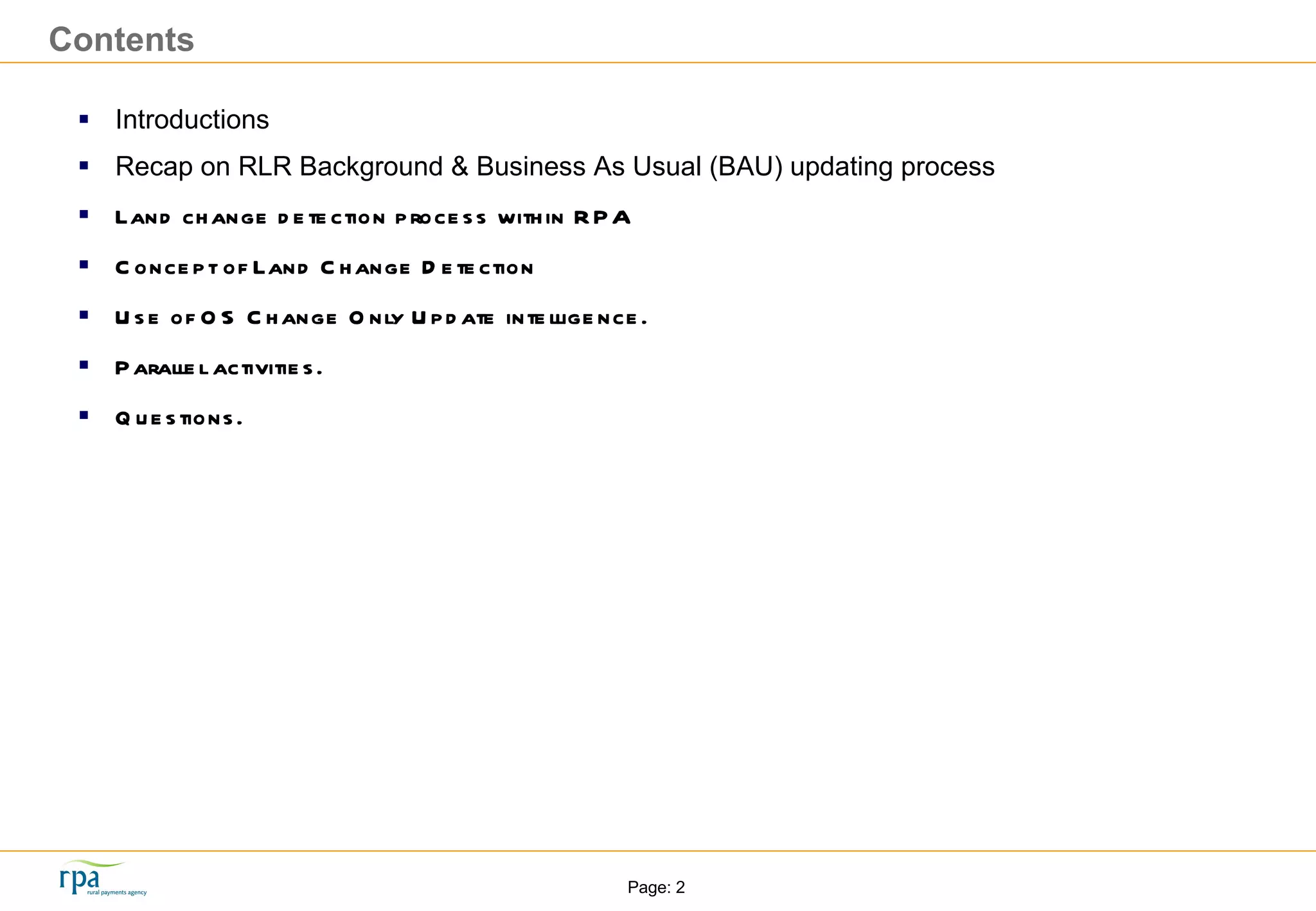 Rural Payments Agency usage of Ordnance Survey data | PPT