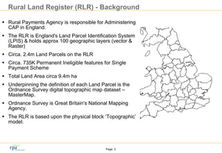 Rural Payments Agency usage of Ordnance Survey data | PPT