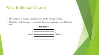 Music theory lesson 2 Musical notation part 1- lines used in music | PPTX