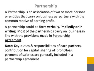 Business structures | PPTX