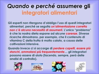 Integratori alimentari | PPT