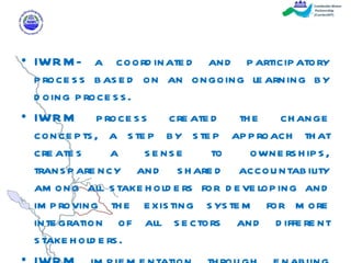 Presentation on issue of irrigation within the context of IWRM: key ...