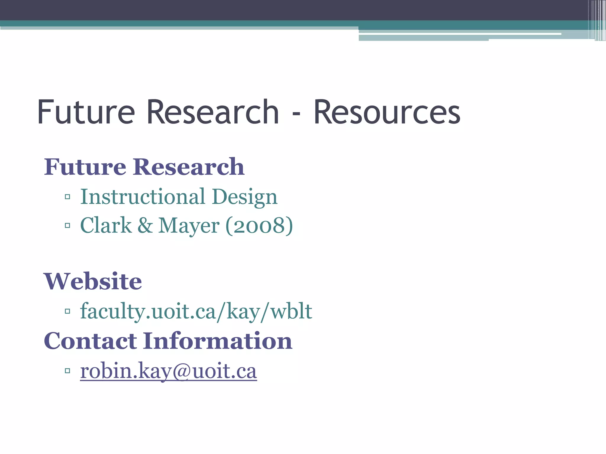Evaluating Web Based Learning Tools Ppt