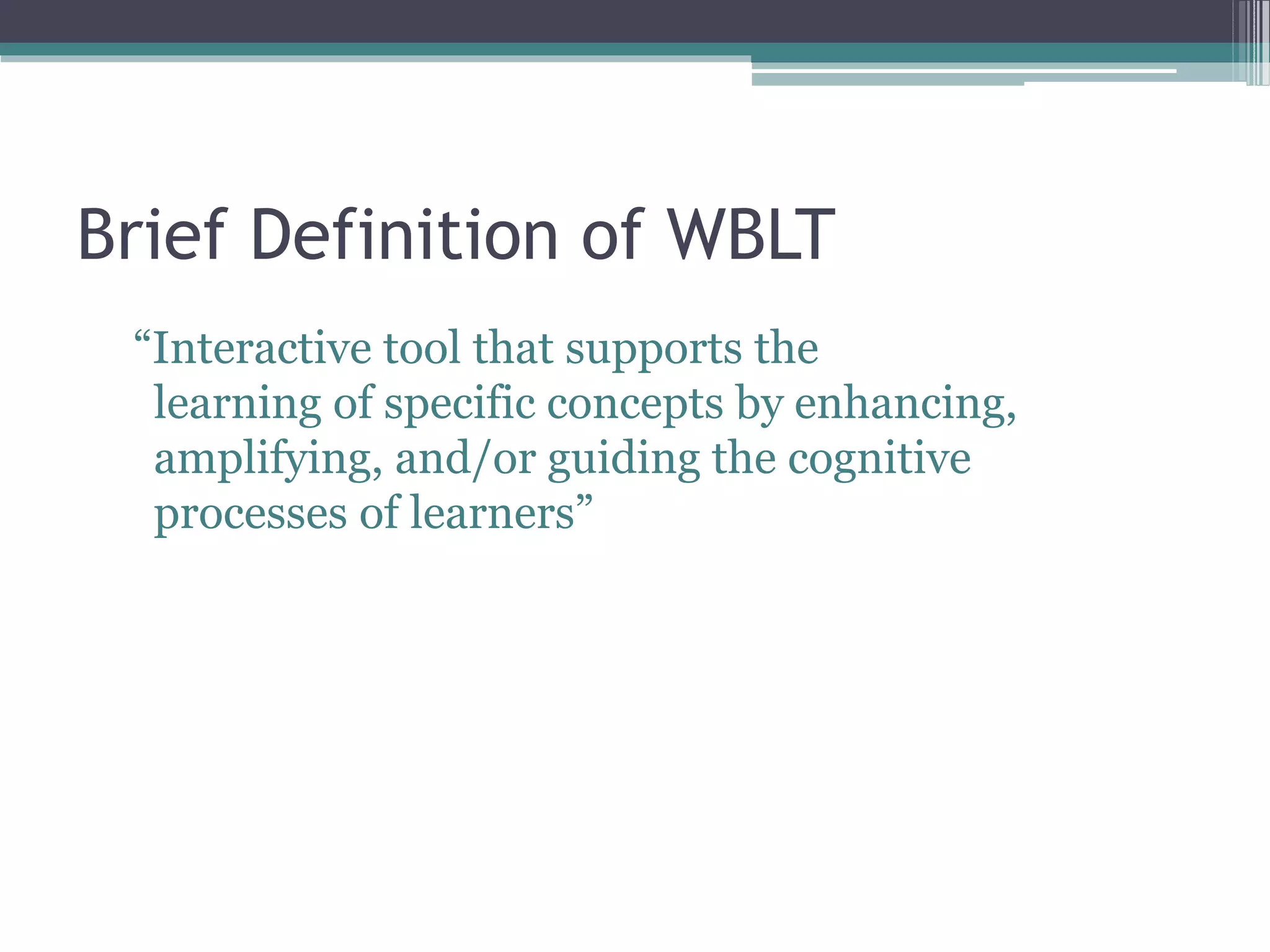 Evaluating Web-Based Learning Tools | PPT
