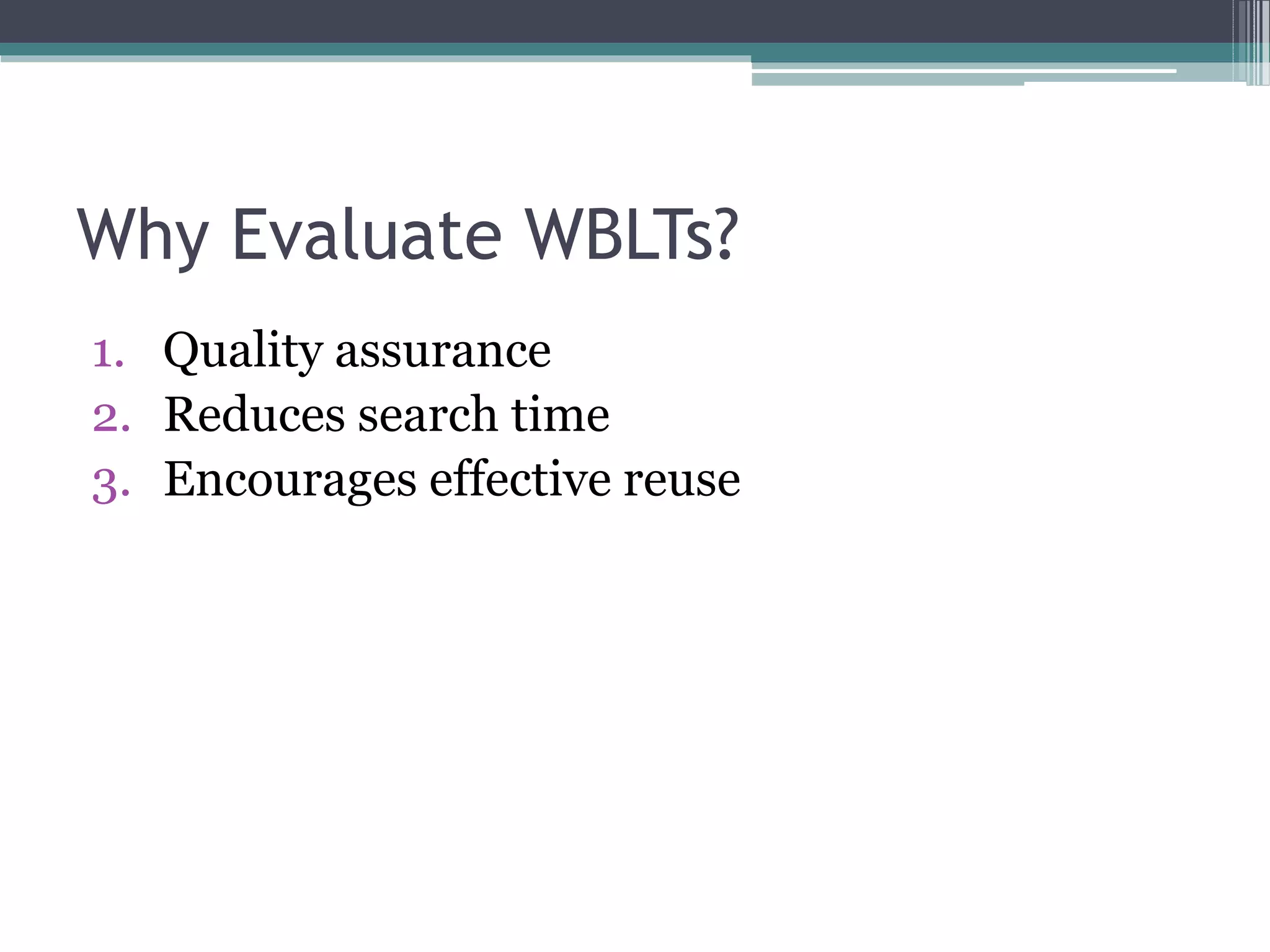 Evaluating Web Based Learning Tools Ppt