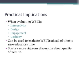 Evaluating Web-Based Learning Tools | PPT