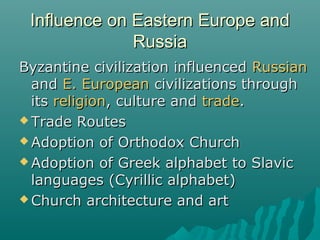 Byzantine Influence on Russia | PPT