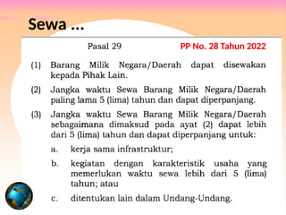 Pemanfaatan BARANG MILIK NEGARA/DAERAH (PP No. 27 Tahun 2014 jo. PP No ...