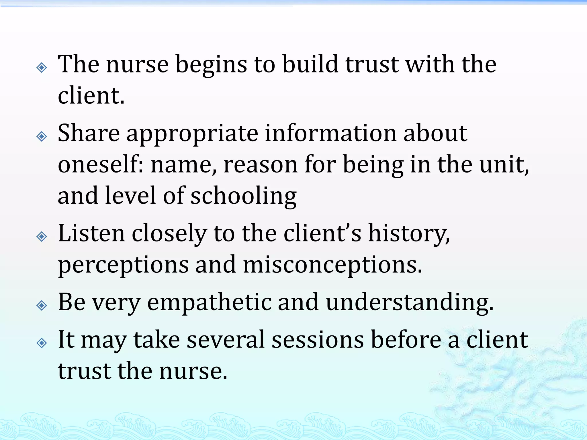 Building nurse- client relationship | PPTX