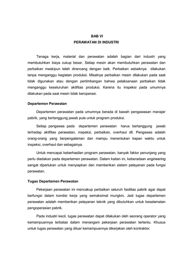 2c handout-perawatan-dan-perbaikan-mesin | PDF