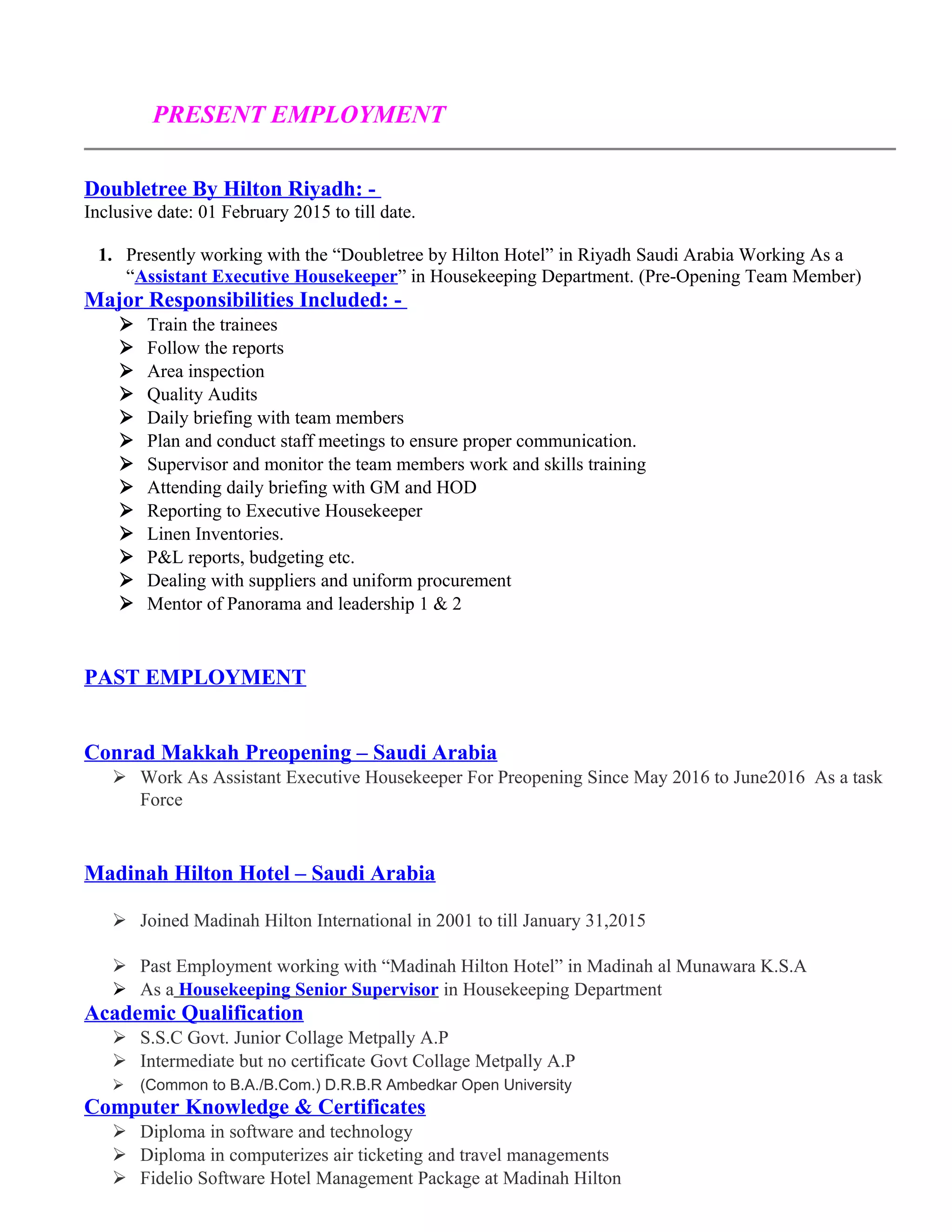 Curriculum Vitae Sajid AEH | DOC