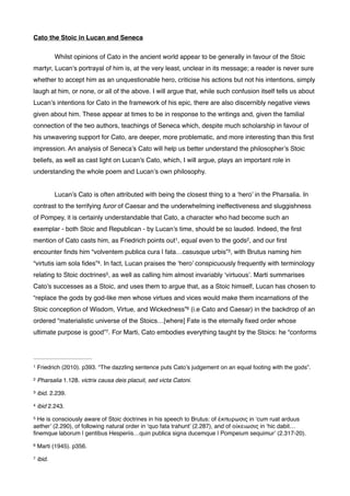 Cato the Stoic in Lucan and Seneca | PDF | Christianity | Religion ...