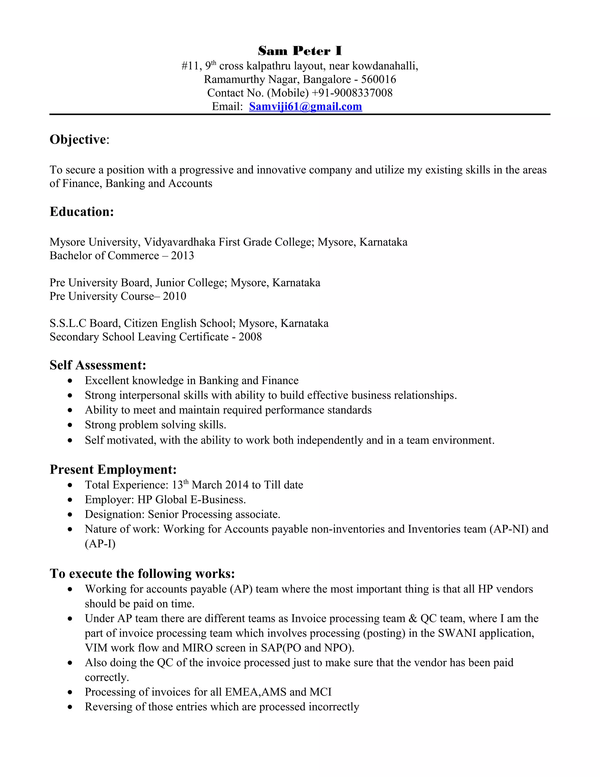 Sam Resume | PDF