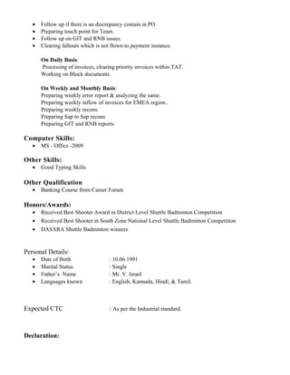 Sam Resume | DOC | Business | Business and Finance