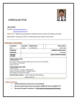 amit CV | PDF