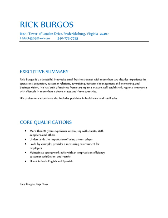 RICK BURGOS RESUME | PDF