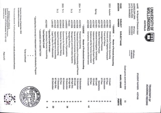 UOW Academic Transcript p1 | PDF