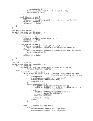 MaintainStaffTable | PDF | Databases | Computer Software and Applications