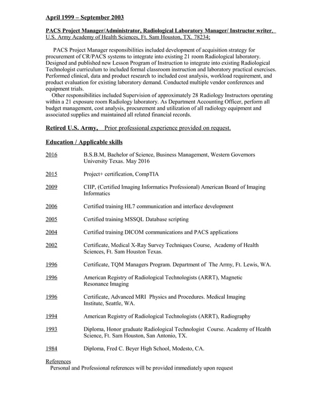 Timothy L Gould Resume 2016 | PDF