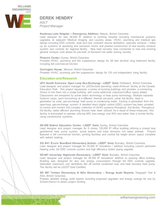 Derek Hendry WEC Biography | DOCX | Construction Industry | Industries