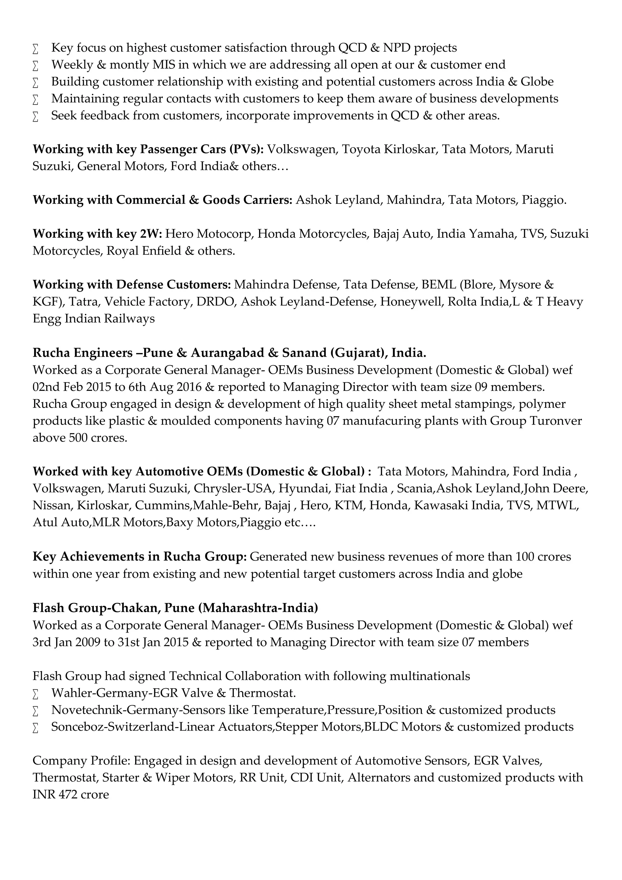 Joshi Santosh Pune Resume Vice Presi(Maharashtra-India) | PDF