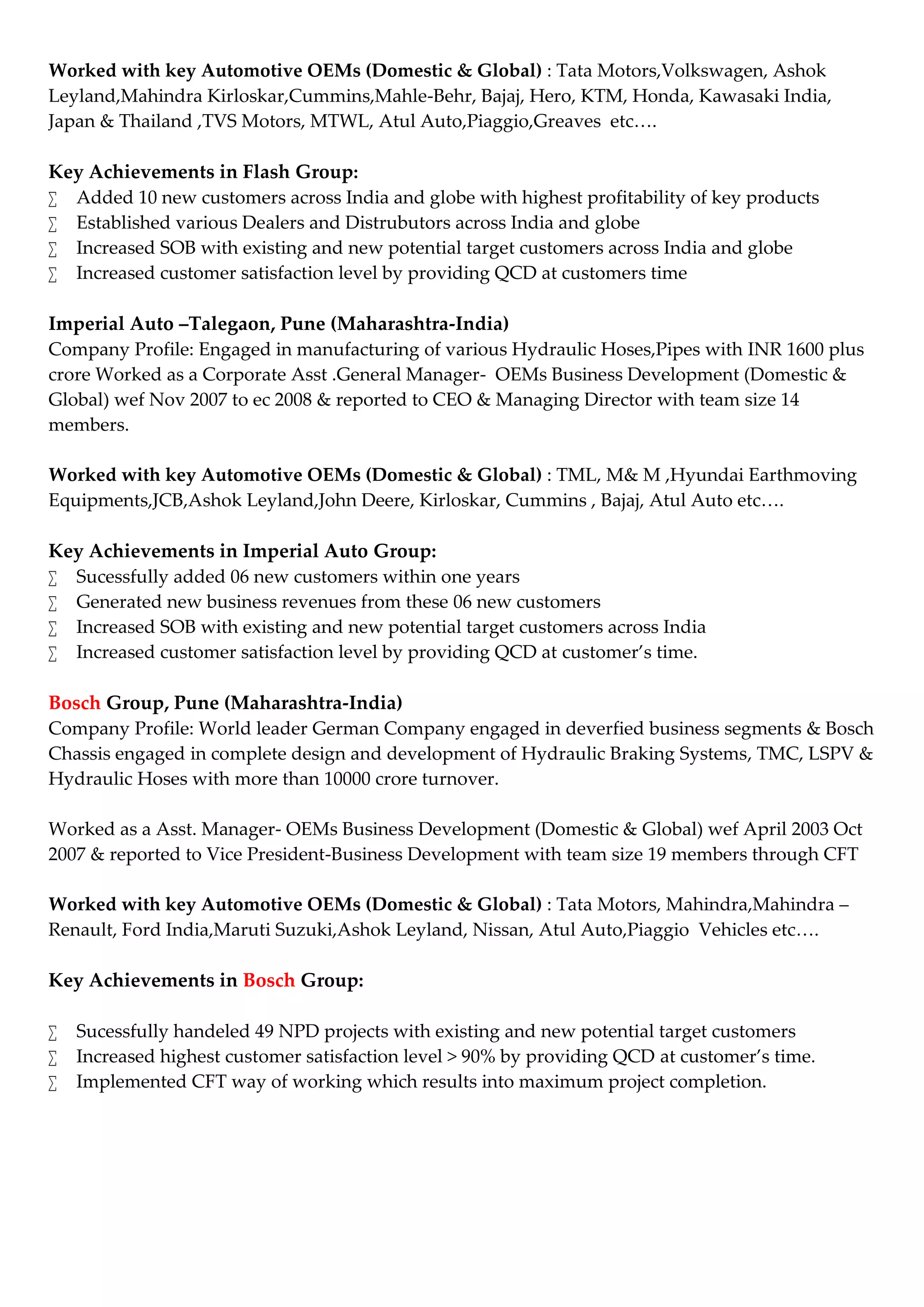 Joshi Santosh Pune Resume Vice Presi(Maharashtra-India) | PDF