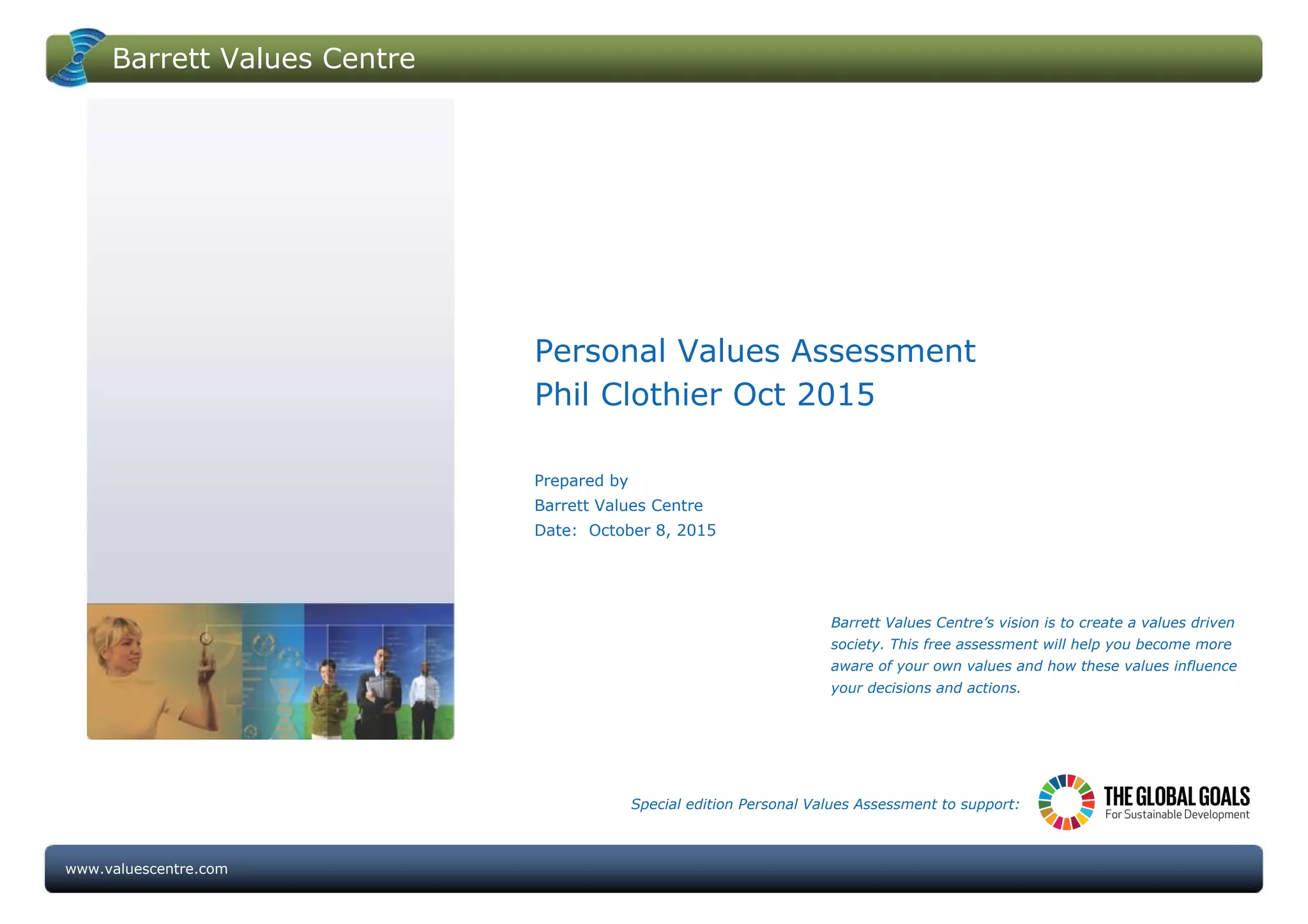 Phil Clothier PVA Oct 2015 - Personal Values Assessment | PDF