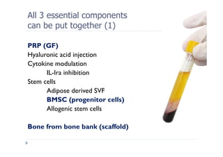 PRP, visco-supplemetation and stem cells | PDF