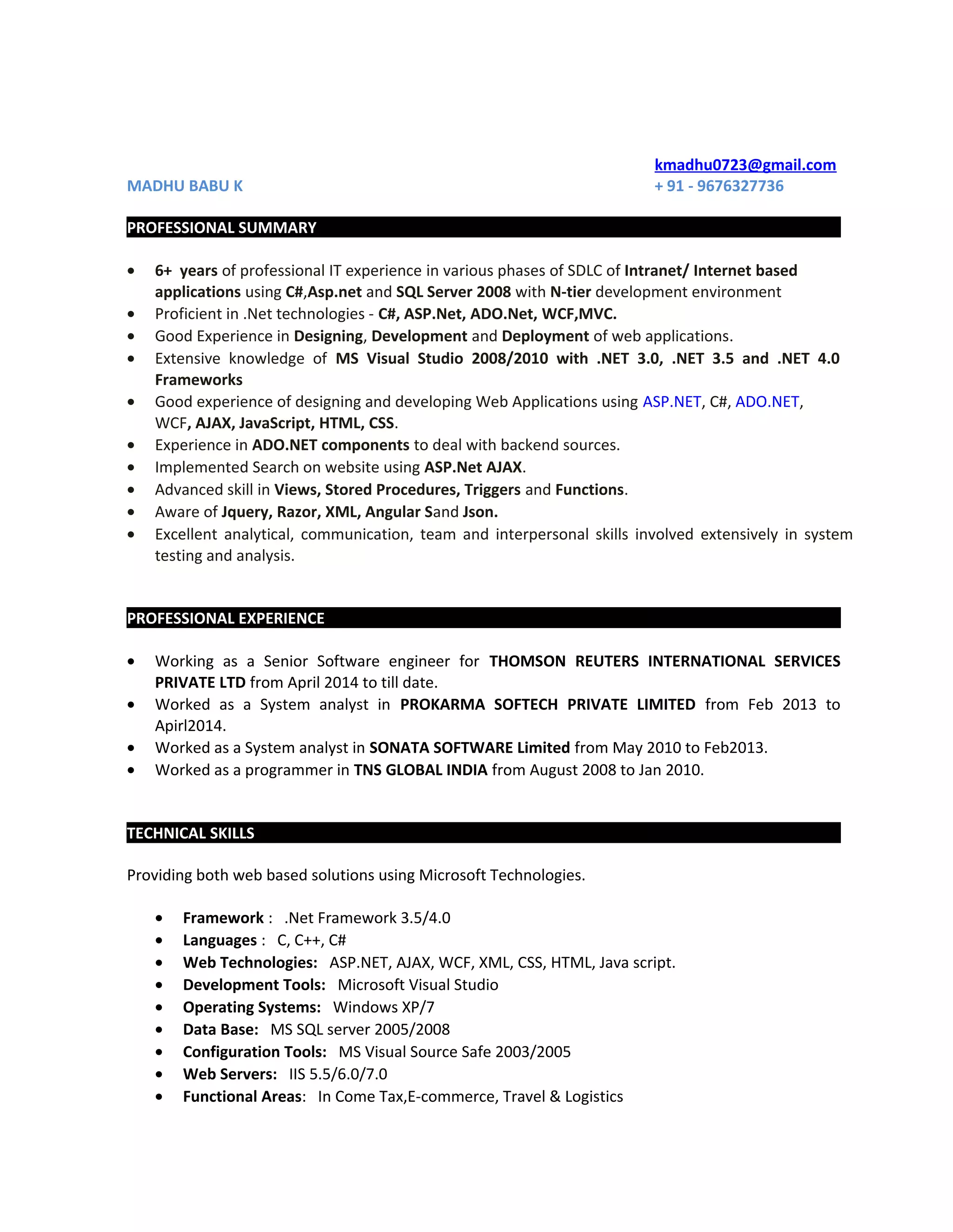 Madhu Babu_Resume | DOC