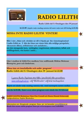 RADIO LILITH del 5 | PDF