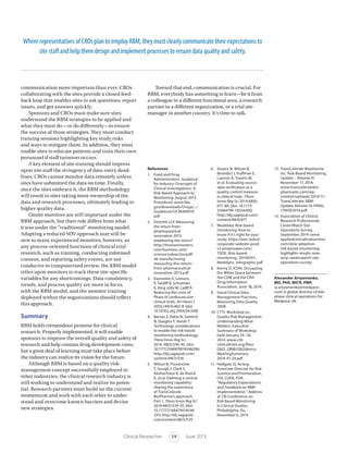 ACRP-Clinical-Researcher-RBM-CRO-Perspective-Medpace | PDF