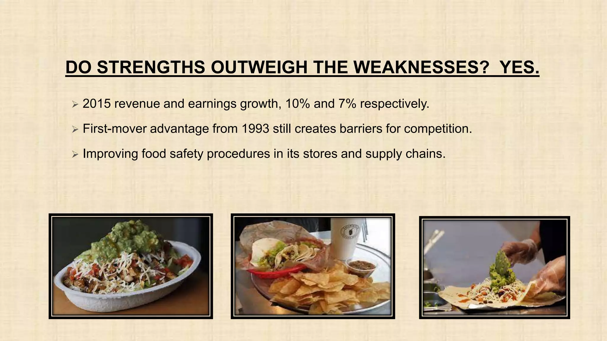 SWOT of Chipotle Restaurants_July 2016 | PPT