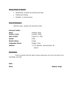 KULDEEP RESUME | DOCX