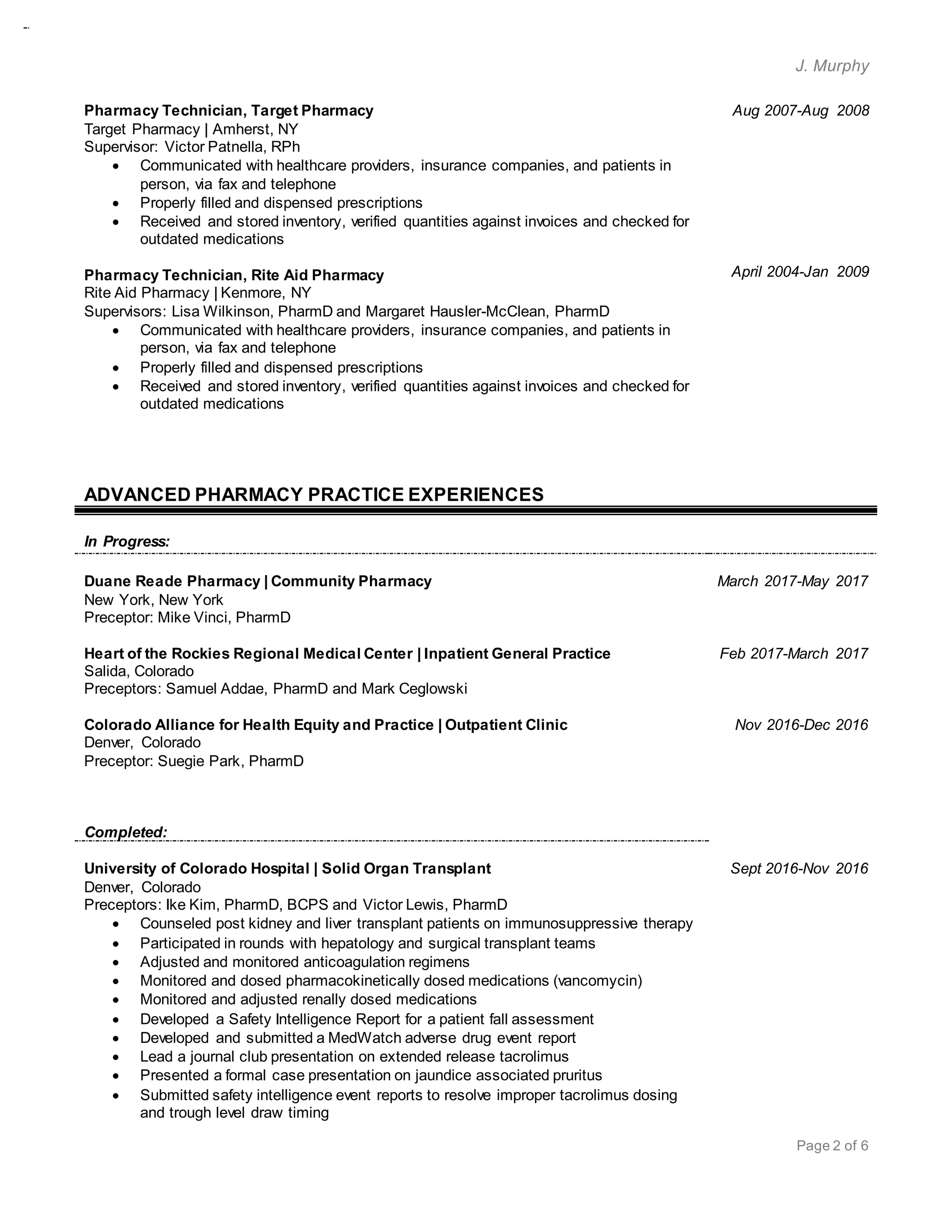 Curriculum Vitae-Jillian Murphy | PDF