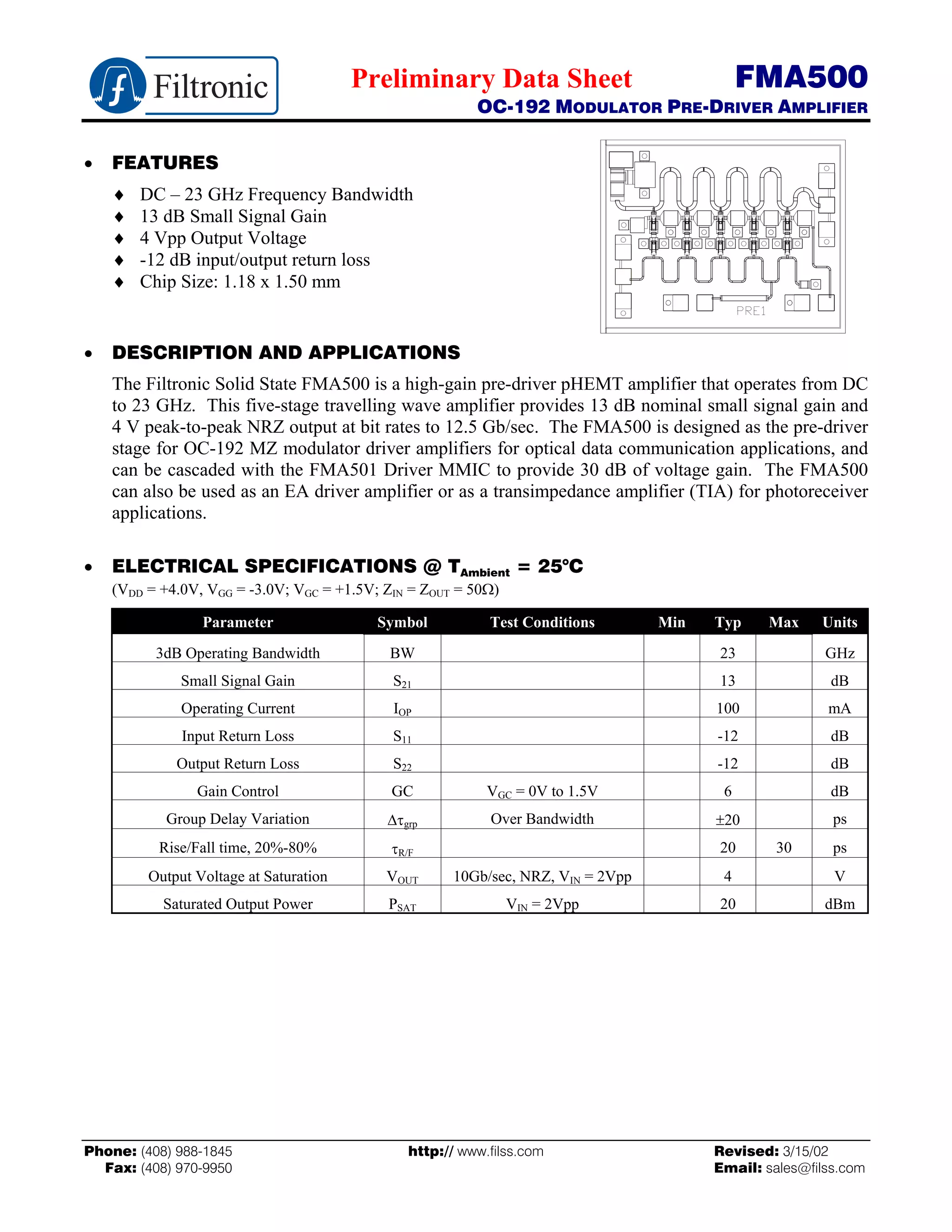 FMA500_datasheet | PDF