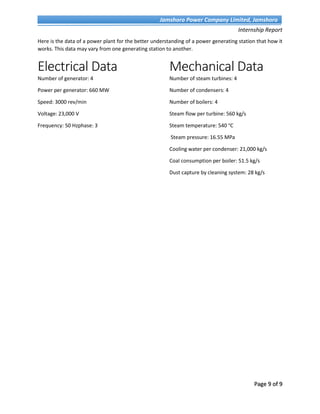 Internship report-JPCL | PDF