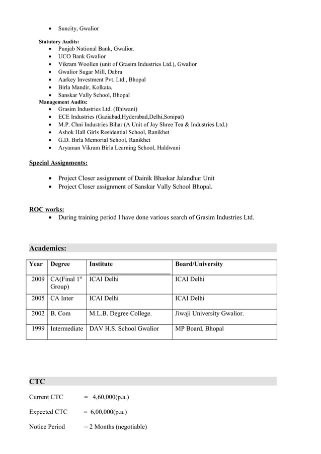 Resume_Vikash (With CTC) | DOC