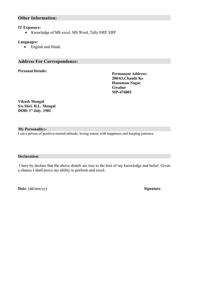 Resume_Vikash (With CTC) | DOC