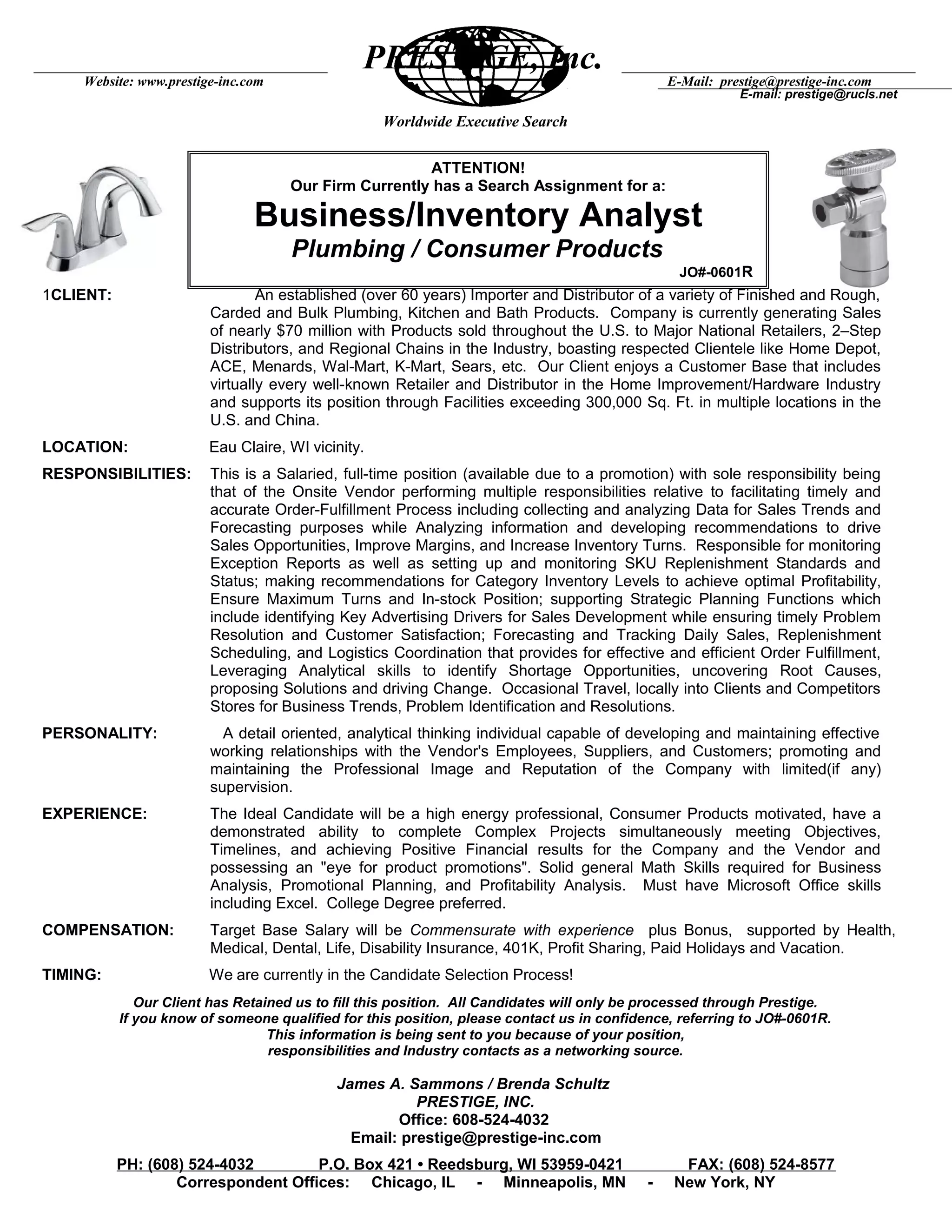 0601R - Business-Inventory Analyst | PDF