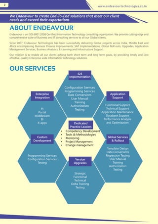 Endeavour-Corporate Brochure | PDF | Computer Software and Applications | Computing