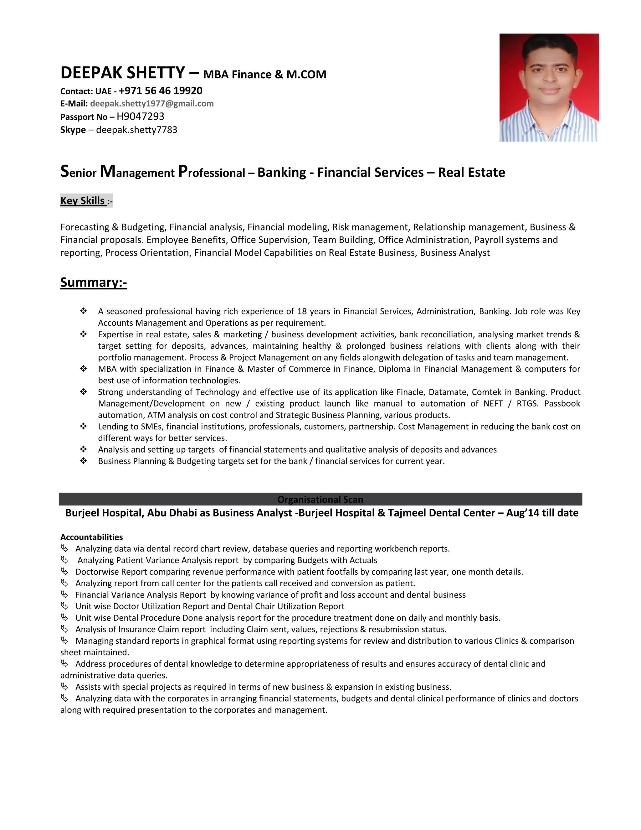 CV_Deepak Shetty | PDF